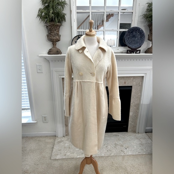 Bernardo | Jackets & Coats | Bernardo Cream Wool Coat | Poshmark